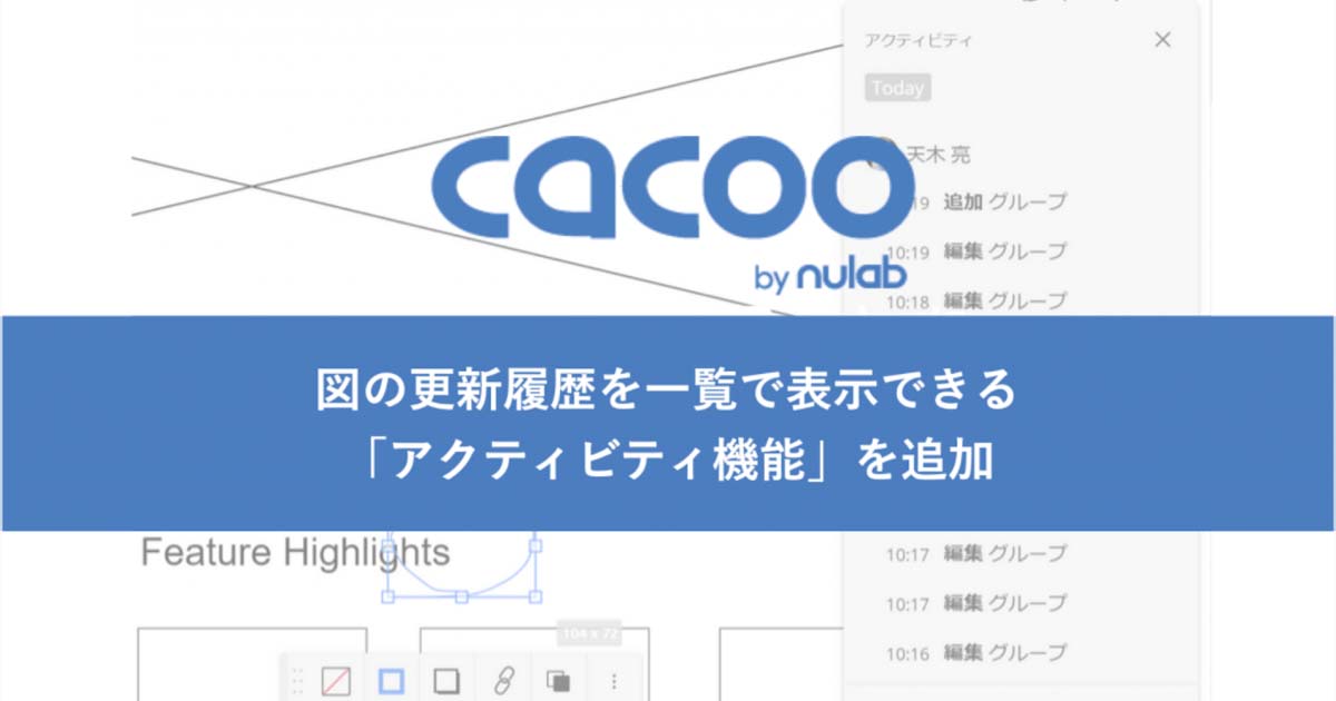 ビジュアルコラボレーションツール「Cacoo」、図の更新履歴を一覧表示できる「アクティビティ機能」追加|CodeZine（コードジン）