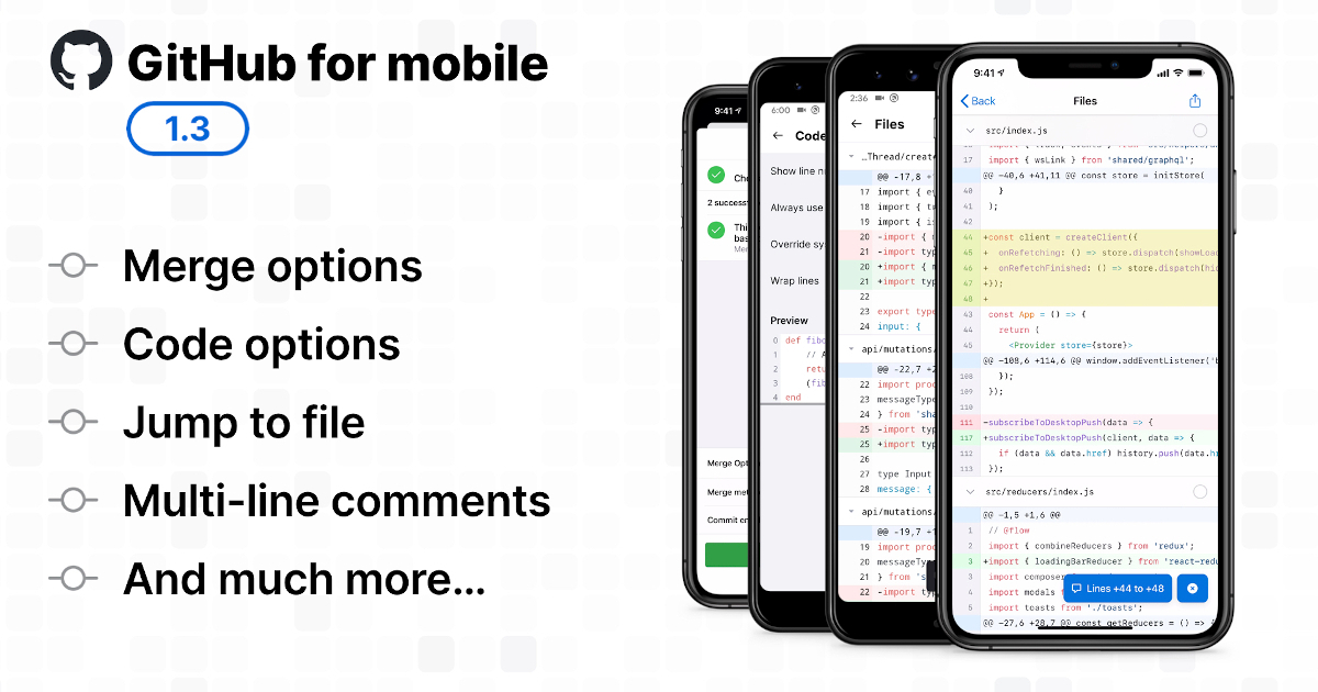 「GitHub for mobile」の最新版がリリース、コードレビュー機能を強化|CodeZine（コードジン）