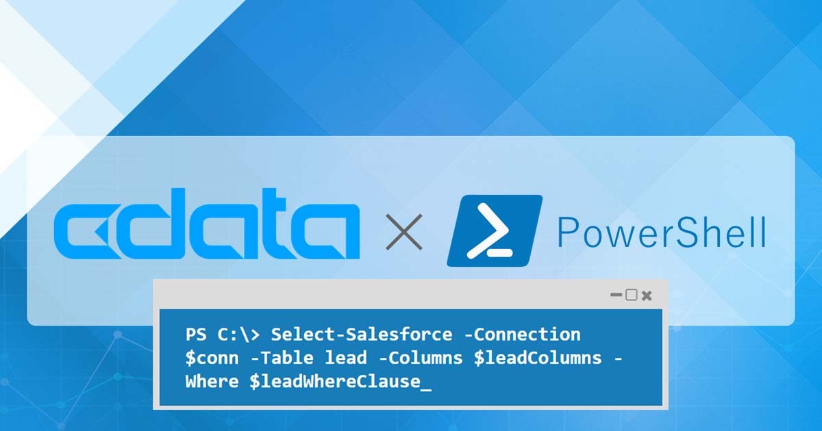 「cdata Powershell Cmdlets」がリリース、powershellでsaasやdbとのデータ連携を可能にcodezine 8124