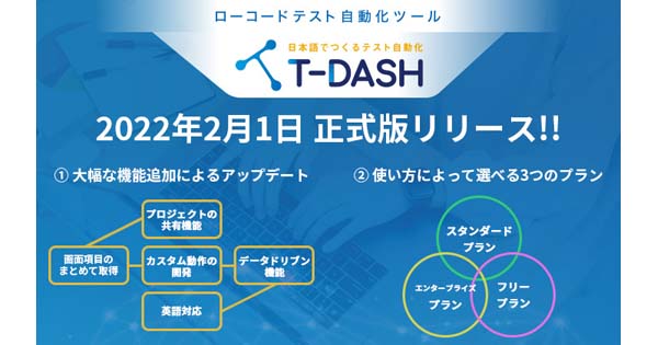 バルテスが日本語でソフトウェアテストを自動化できるツール「T-DASH」に新機能を追加し、正式版を2月1日にリリース|CodeZine（コードジン）