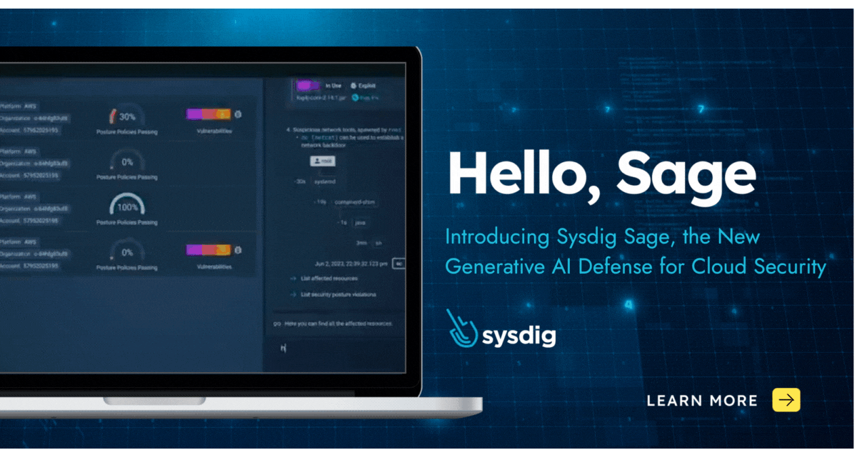 Sysdig、生成AIアシスタントを活用したクラウドセキュリティサービスSysdig Sageを発表|CodeZine（コードジン）