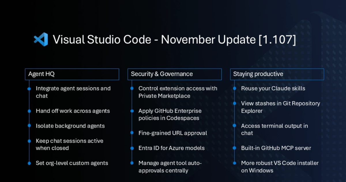VSCode 1.107リリース、エージェント機能強化やTypeScript 7.0プレビューなど|CodeZine（コードジン）